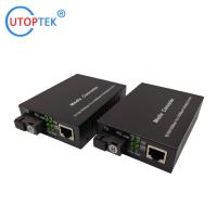 China 10/100/1000Mbps SM Bidi 20km Fiber media converter 1310/1550nm with DC5V power supply for sale