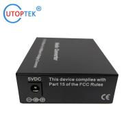 China 10/100/1000Mbps SM Bidi 20km Fiber media converter 1310/1550nm with DC5V power supply for sale