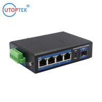 China industrial Unmanaged 4x10/100/1000Base-T to 1x1000M-Fx SFP DIN Rail DC12-52V power ethernet switch for sale