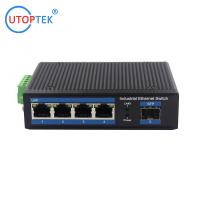 China industrial Unmanaged 4x10/100/1000Base-T to 1x1000M-Fx SFP DIN Rail DC12-52V power ethernet switch for sale