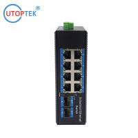 China 8port 10/100/1000Base-T to 2x1000M-Fx industrial Unmanaged SFP Ethernet switch DIN Rail for sale