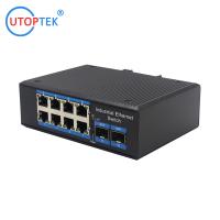 China 8port 10/100/1000Base-T to 2x1000M-Fx industrial Unmanaged SFP Ethernet switch DIN Rail for sale