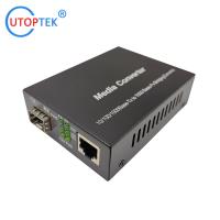 China 10/100/1000Mbps RJ45 to SFP media converter with DC5V power supply for sale