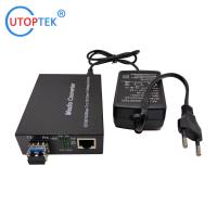 China 10/100/1000Mbps RJ45 to SFP media converter with DC5V power supply for sale