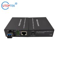 China 10/100/1000Mbps RJ45 to SFP media converter with DC5V power supply for sale