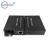 China 10/100Mbps Single Mode Single Fiber 20KM 1310/1490nm Optical Transmission Product Fiber Media Converter for sale
