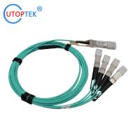 China 100G QSFP28 to 4x25G SFP28 AOC Cable OM3 1m/3m/5m/15m/50m/100m Customized for data center for sale