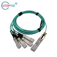 China 100G QSFP28 to 4x25G SFP28 AOC Cable OM3 1m/3m/5m/15m/50m/100m Customized for data center for sale