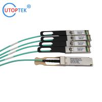 China 100G QSFP28 to 4x25G SFP28 AOC Cable OM3 1m/3m/5m/15m/50m/100m Customized for data center for sale