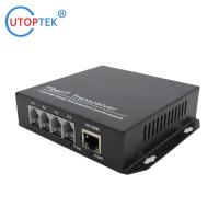 China 4 Channel RJ11 Telephone +1x10/100M Ethernet Over Fiber Optic Media Converter PCM Voice To Fibre Optic Transceiver for sale
