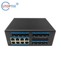 China UT4T88GMP-SFP L3 10G Network management industrial POE switch 4x10G SFP+ ports+8xGE RJ45 ports+8 gigabit SFP module for sale