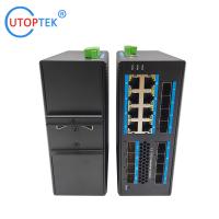 China UT4T88GMP-SFP L3 10G Network management industrial POE switch 4x10G SFP+ ports+8xGE RJ45 ports+8 gigabit SFP module for sale