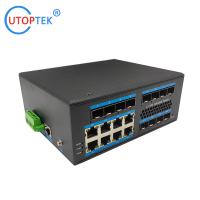 China UT4T88GMP-SFP L3 10G Network management industrial POE switch 4x10G SFP+ ports+8xGE RJ45 ports+8 gigabit SFP module for sale
