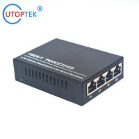 China 10/100/1000Mbps 4port RJ45+1port SFP/SC fiber ethernet media converter switch normal switch for sale