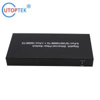 China 10/100/1000Mbps 8port RJ45+1port SFP/SC fiber ethernet media converter switch normal switch for sale