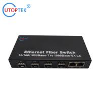 China 10/100/1000Mbps 3port RJ45+4port SFP/SC fiber ethernet media converter switch normal switch for sale