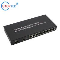 China 10/100/1000Mbps 8port RJ45+2port SFP/SC fiber ethernet media converter switch normal switch for sale