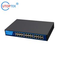 China 10/100/1000Mbps 24port Gigabyte LAN RJ45 Network Ethernet Hub Switch with best factory price for sale