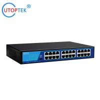 China 10/100/1000Mbps 24port Gigabyte LAN RJ45 Network Ethernet Hub Switch with best factory price for sale