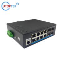 China UT48GMP-SFP L2 Managed Industrial 4x1000M SFP port+8x10/100/1000M RJ45 POE port +1xConsole port, DIN Rail,-40 ~+85 ℃ for sale