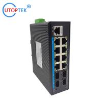China UT48GM-SFP L2 Managed Industrial 4x1000M SFP+8x10/100/1000M RJ45+1xConsole port, DIN Rail,-40 ~+85 ℃ Ethernet Switch for sale
