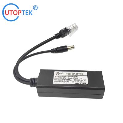 China 10/100M or 1000M 48V to 12V Isolated PoE Splitter Active IEEE802.3af/at for CCTV IP/APs/48V POE Switch for sale