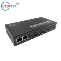 China universal Fiber Ethernet Switch 3*10/100/1000Base-Tx to 4*1000Base-Fx SFP Fiber media converter for sale