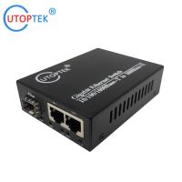 China universal Fiber Ethernet Switch 2*10/100/1000Base-Tx to 1*1000Base-Fx SFP Fiber media converter for sale