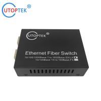 China universal Mini Switch 2*10/100/1000Base-Tx to 2*1000Base-Fx SFP Fiber ethernet switch,network switch,media converter for sale
