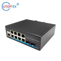 China L2 Managed Industrial 2x1.25G SFP+8x10/100/1000M RJ45 POE port+1xConsole port, DIN Rail,-40 ~+85 ℃ for sale