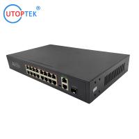 China Unmanaged 16xFE POE+2xGE RJ45+1xGE SFP Port Extend distance 10M/250m POE Ethernet Switch support 1U RACK Install for sale
