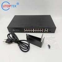 China Unmanaged 16xFE POE+2xGE RJ45+1xGE SFP Port Extend distance 10M/250m POE Ethernet Switch support 1U RACK Install for sale