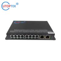 China 8Ch RJ-11 Telephone+2GE Ethernet to fiber converter,PCM Voice over fiber Media Converter ,fxs/fxo to fiber converter for sale