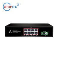 China 8x10/100/1000M POE 30W+1xSC Fiber port IEEE802.3af/at POE Etherent switch for CCTV Network system for sale