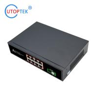 China 8x10/100/1000M POE 30W+1xSC Fiber port IEEE802.3af/at POE Etherent switch for CCTV Network system for sale