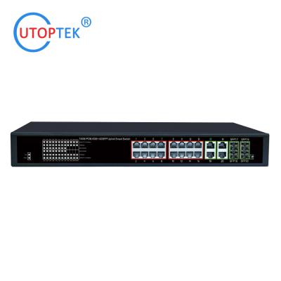 China 19'' RACK Unmanaged 10/100/1000M 16xPOE+4UTP+4SFP IEEE802.3af/at 30W POE Etherent switch for CCTV Network system for sale