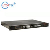 China 1U RACK Type L2 Management Industrial 2xGE SFP+24x10/100/1000M RJ45+1xConsole port Network Fiber Switch for sale