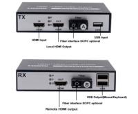 China compressed HDMI Video+Audio+USB KVM over fiber optical extender HDMI fiber optical media converter for sale