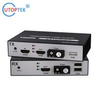 China compressed HDMI Video+Audio+USB KVM over fiber optical extender HDMI fiber optical media converter for sale