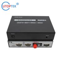 China compressed HDMI Video+Audio+USB KVM over fiber optical extender HDMI fiber optical media converter for sale