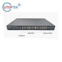 China Layer2 Management 10/100/1000M 24port POE+4Combo UTP+4SFP IEEE802.3af/at Total 400W POE Network switch(UT-PS2444GM-SFP) for sale