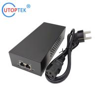 China 10/100/1000/2500Mbps 90W Gigabit 2.5G Standard POE Injector 802.3af/at/bt PoE data & power:100meters for Cameras wireless AP for sale
