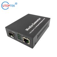 China High performance 10G SFP+ to RJ45 fiber optical media converter for CCTV network for sale