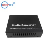 China High performance 10G SFP+ to RJ45 fiber optical media converter for CCTV network for sale