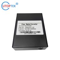 China High performance 10G SFP+ to RJ45 fiber optical media converter for CCTV network for sale
