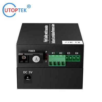 China 1ch Bidi or 2ch Forward Dry Contact closure to Fiber Converter SC/FC/ST connector optional Fiber media Converter for infrared alarm system using for sale