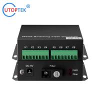 China 1ch Bidi or 2ch Forward Dry Contact closure to Fiber Converter SC/FC/ST connector optional Fiber media Converter for infrared alarm system using for sale