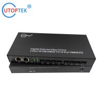 China 10/100/1000Mbps 2port RJ45+8port SFP fiber ethernet media converter switch normal switch for sale