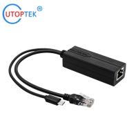 China Factory OEM 48V to 5V 2.4A with Type-C PoE Splitter for POE access and IP Cameras for sale