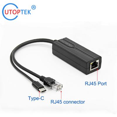 China Factory OEM 48V to 5V 2.4A with Type-C PoE Splitter for POE access and IP Cameras for sale